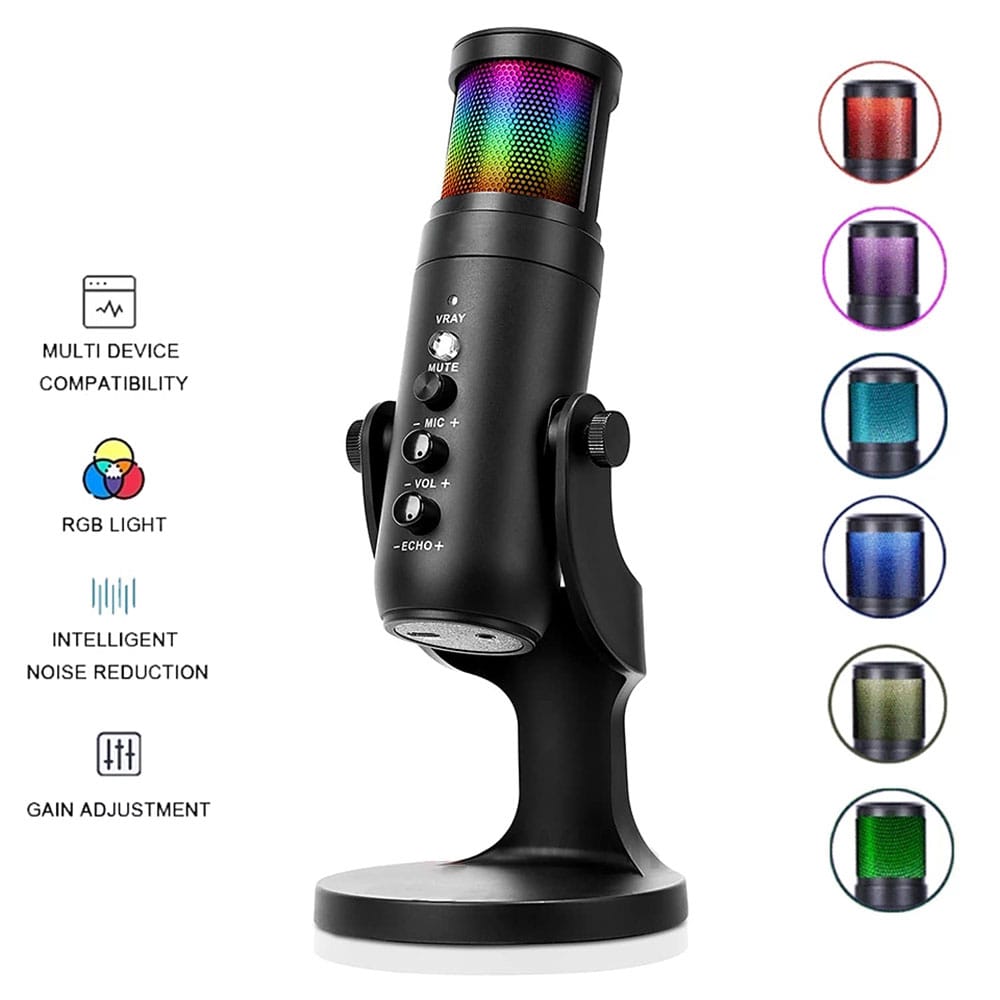 RGB USB Condenser Microphone – Mini Mic